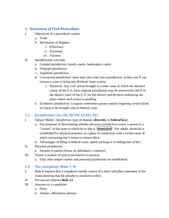 Oxbridge Notes | Civil Procedure Road Map Outlines